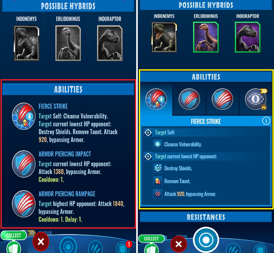 Upcoming Ability Interface Improvements (Updated 12/12) - Jurassic World Alive