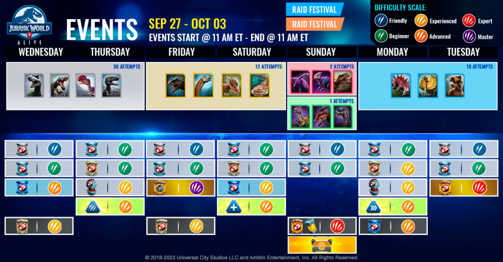 Raid Festival - Jurassic World Alive